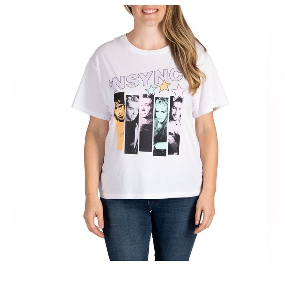 Tops | Nsync White Tee | Poshmark